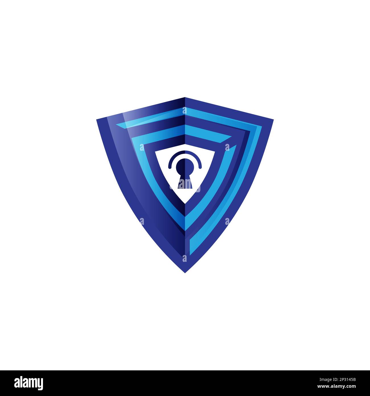 Shield with Keyhole in it. Security Logo Protection Symbol Vector Logo ...