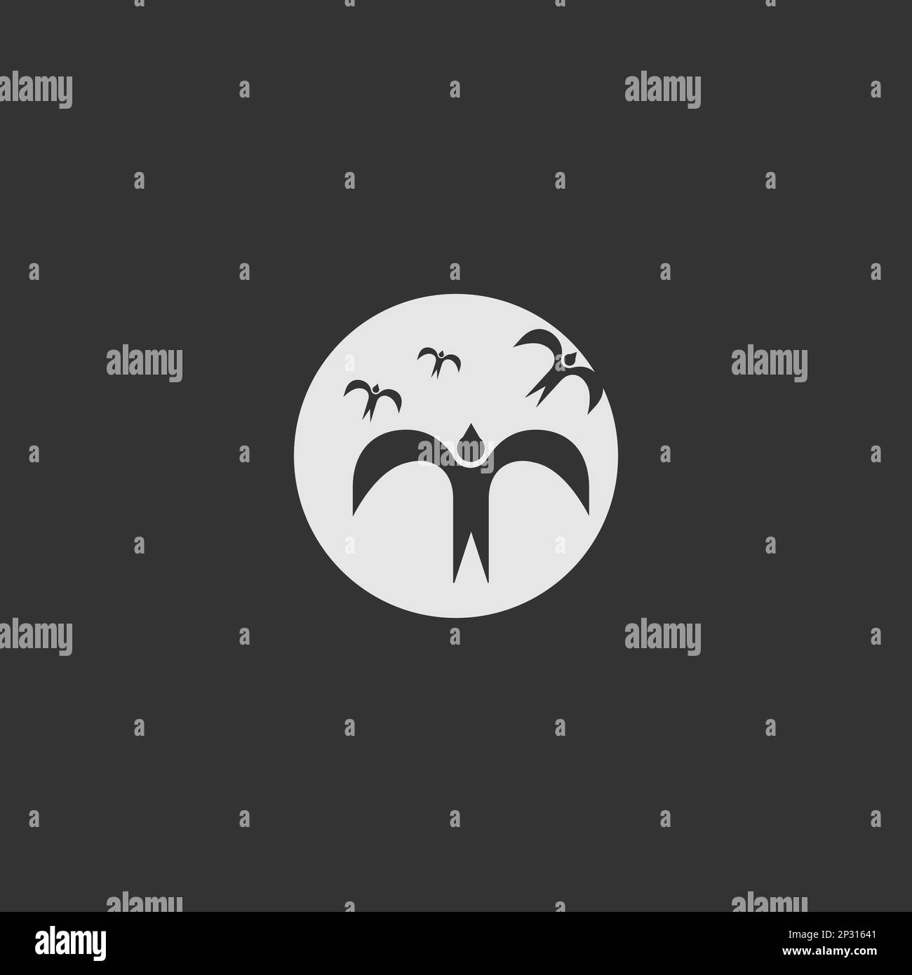 roaring bird logo retro hipster vintage vector icon illustration.EPS 10 ...