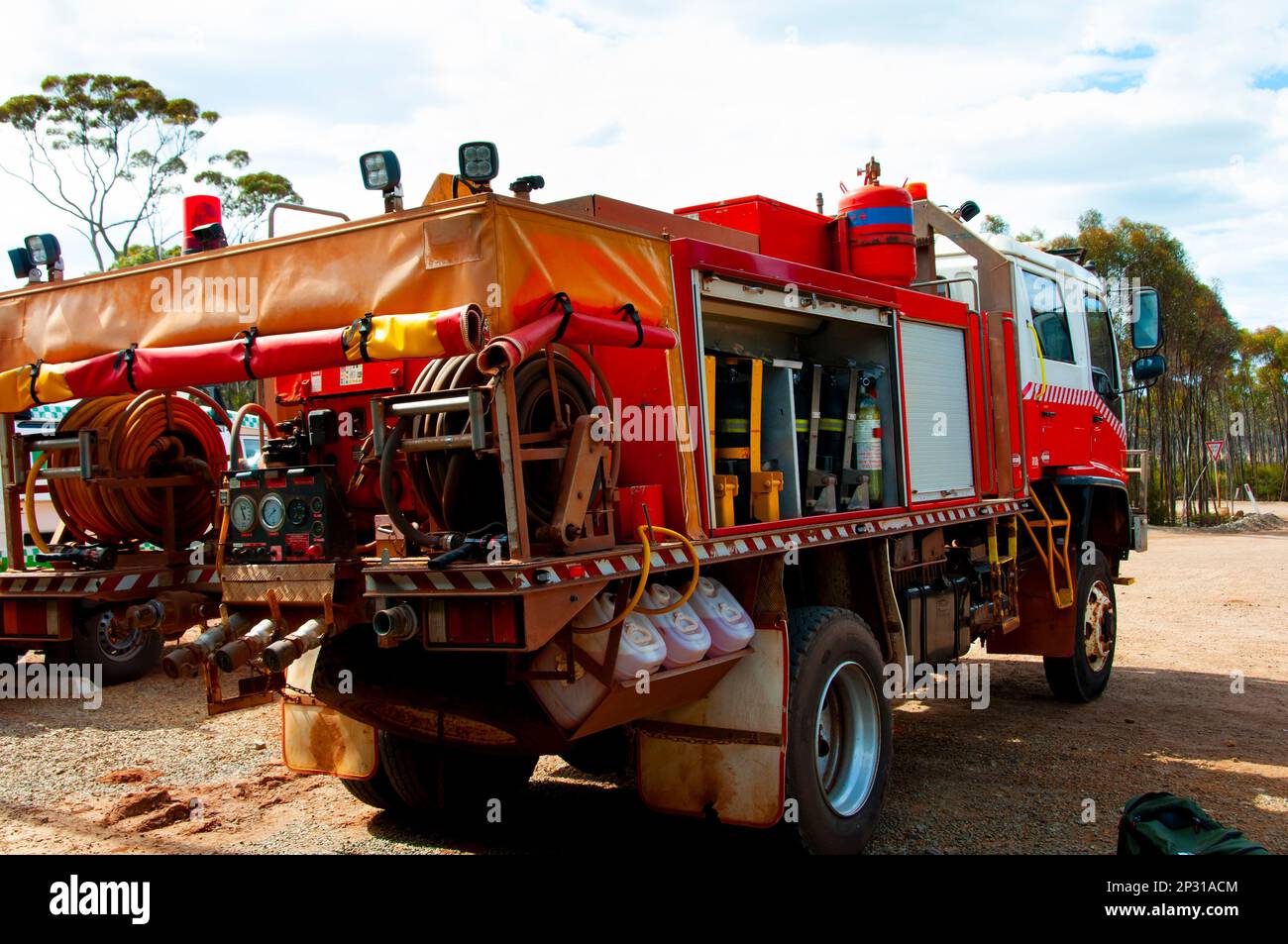 Fire Engine Truck in the Outback Stock Photo - Alamy