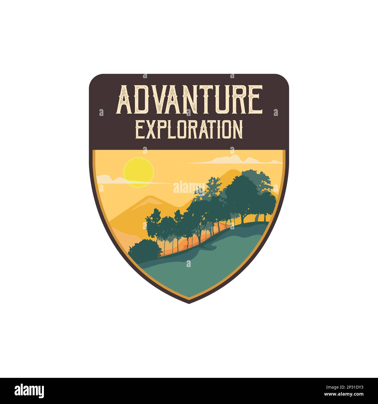 Adventure and mountain outdoor vintage logo template, badge or emblem ...