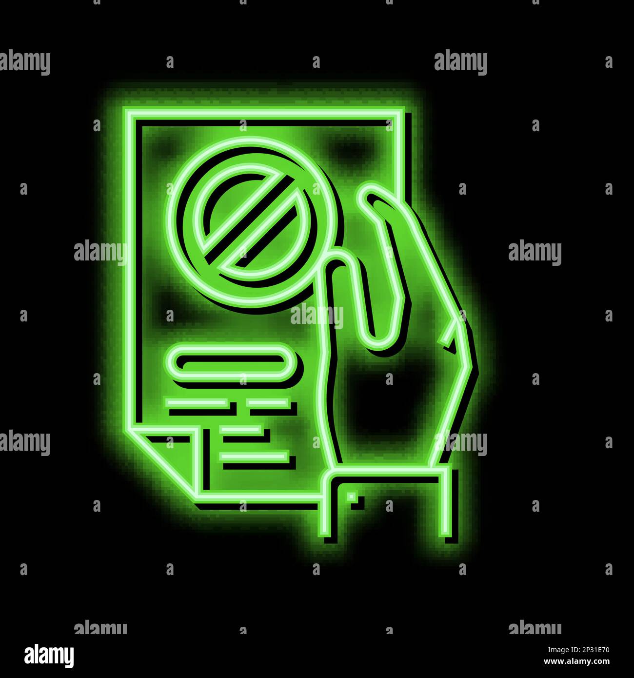 denial of entry refugee neon glow icon illustration Stock Vector Image ...