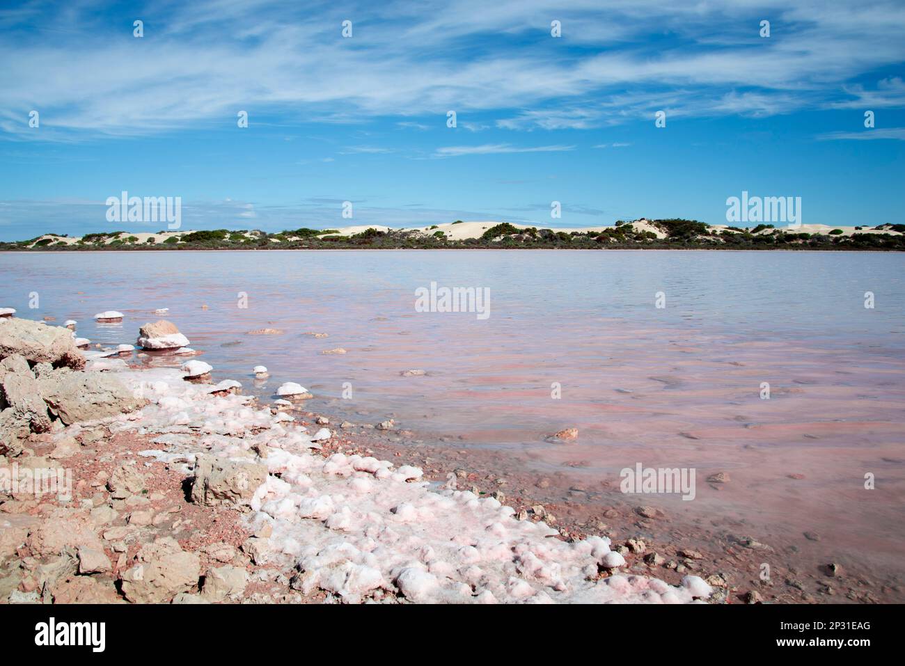 Point Sinclair Pink Lake - South Australia Stock Photo - Alamy