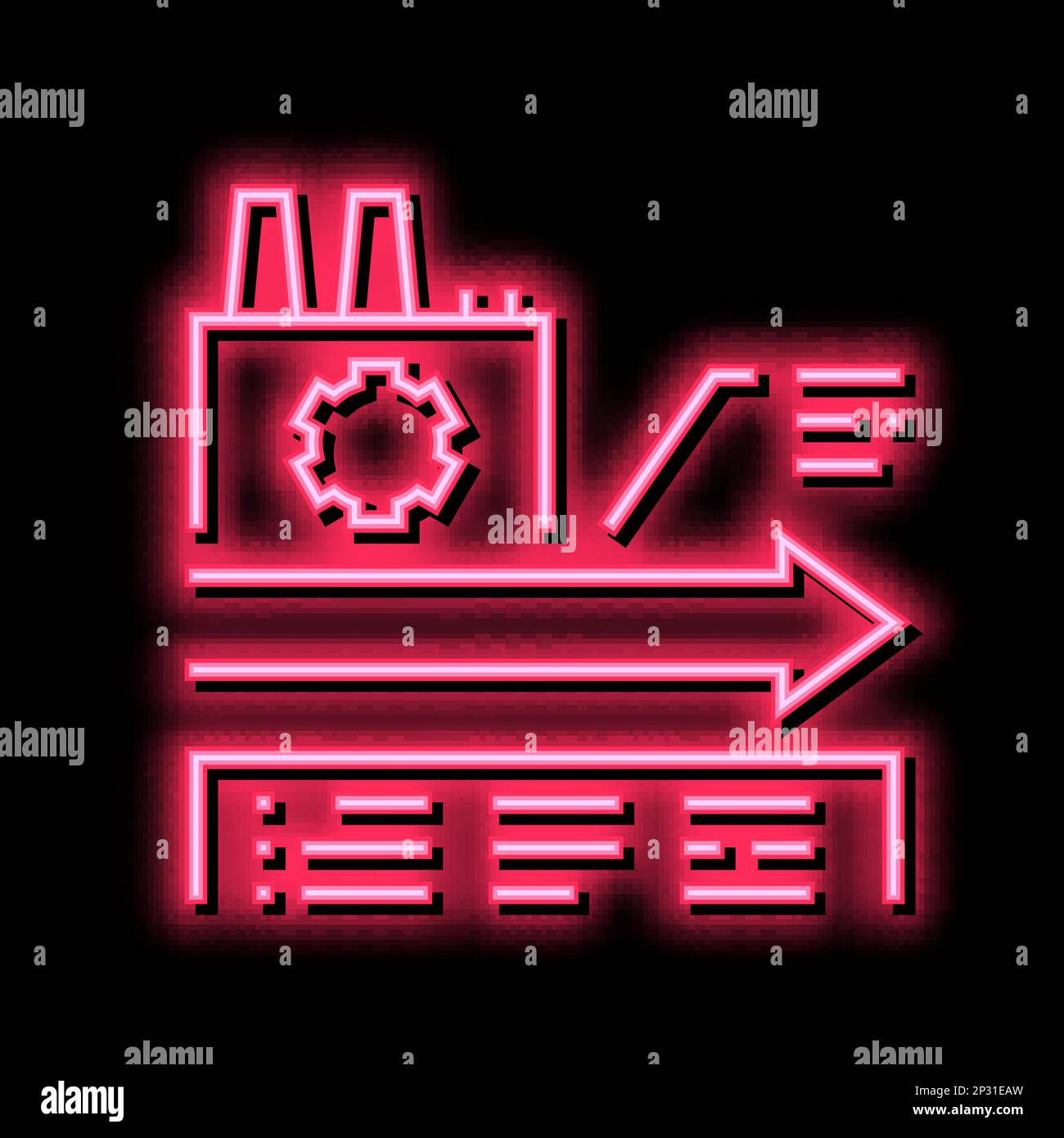 manufacturing linear economy color icon vector illustration Stock ...