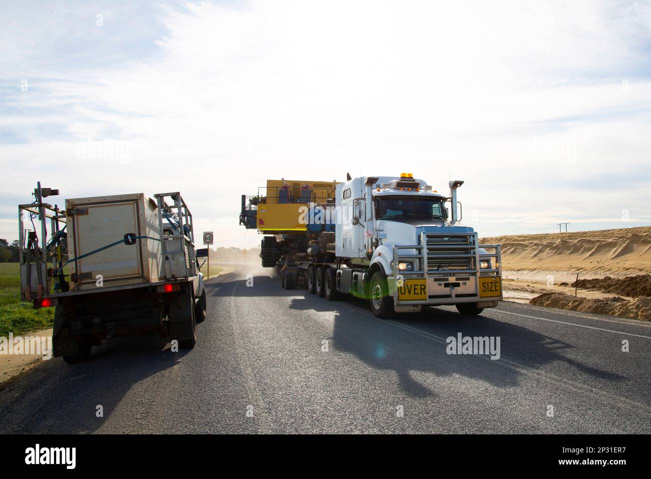 Transport of Oversize Heavy Machinery Stock Photo - Alamy