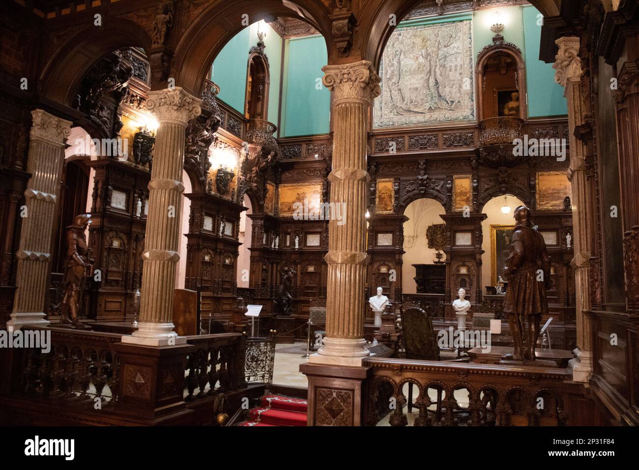 The Great Hall in Peleș Castle in Sinaia, Romania Stock Photo - Alamy