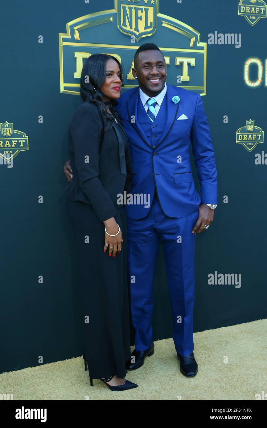 30 APR 2015: NFL Man of the Year Thomas Davis and his wife Kelly Stikes ...