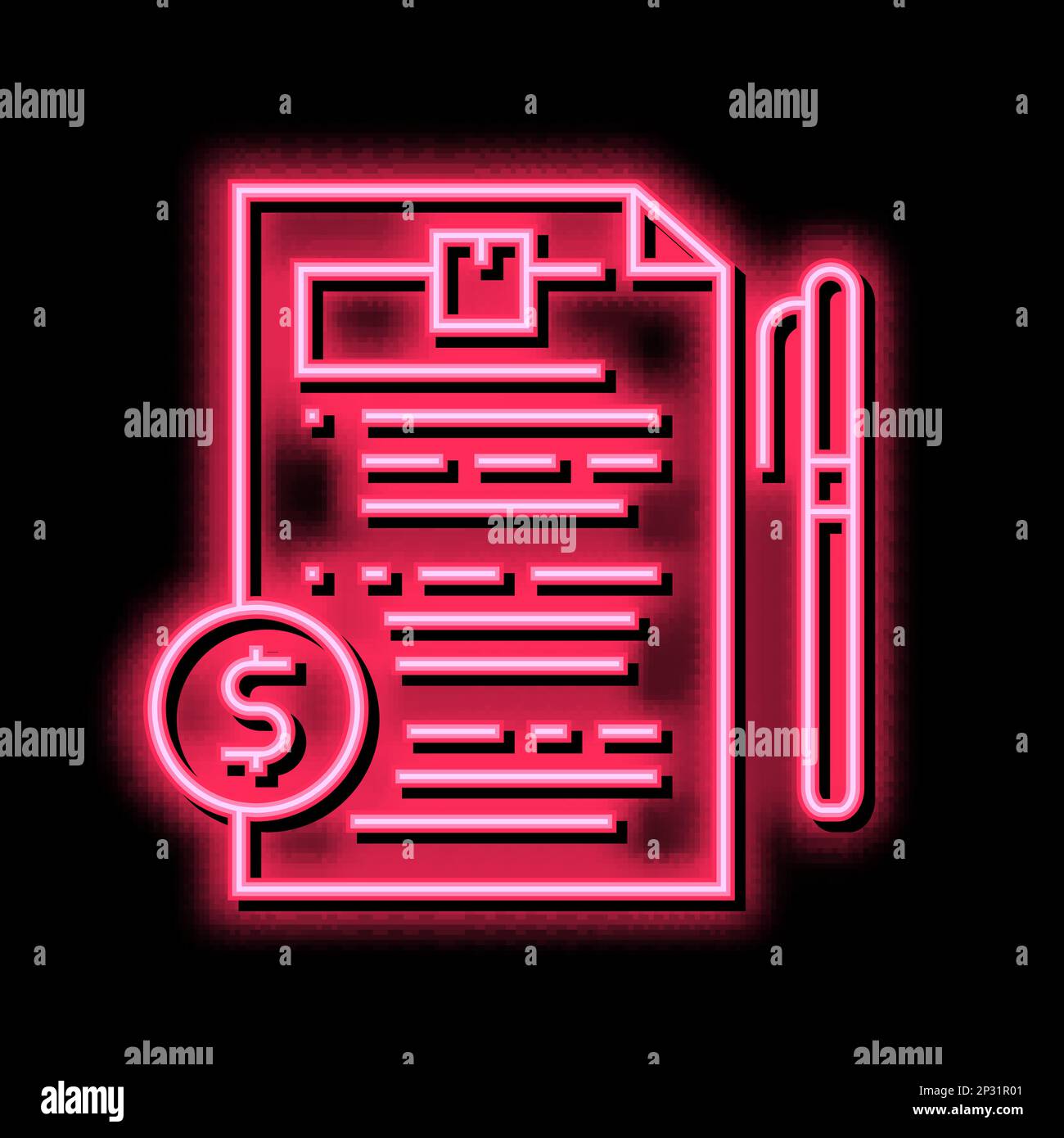 delivery contract sign color icon vector illustration Stock Vector ...