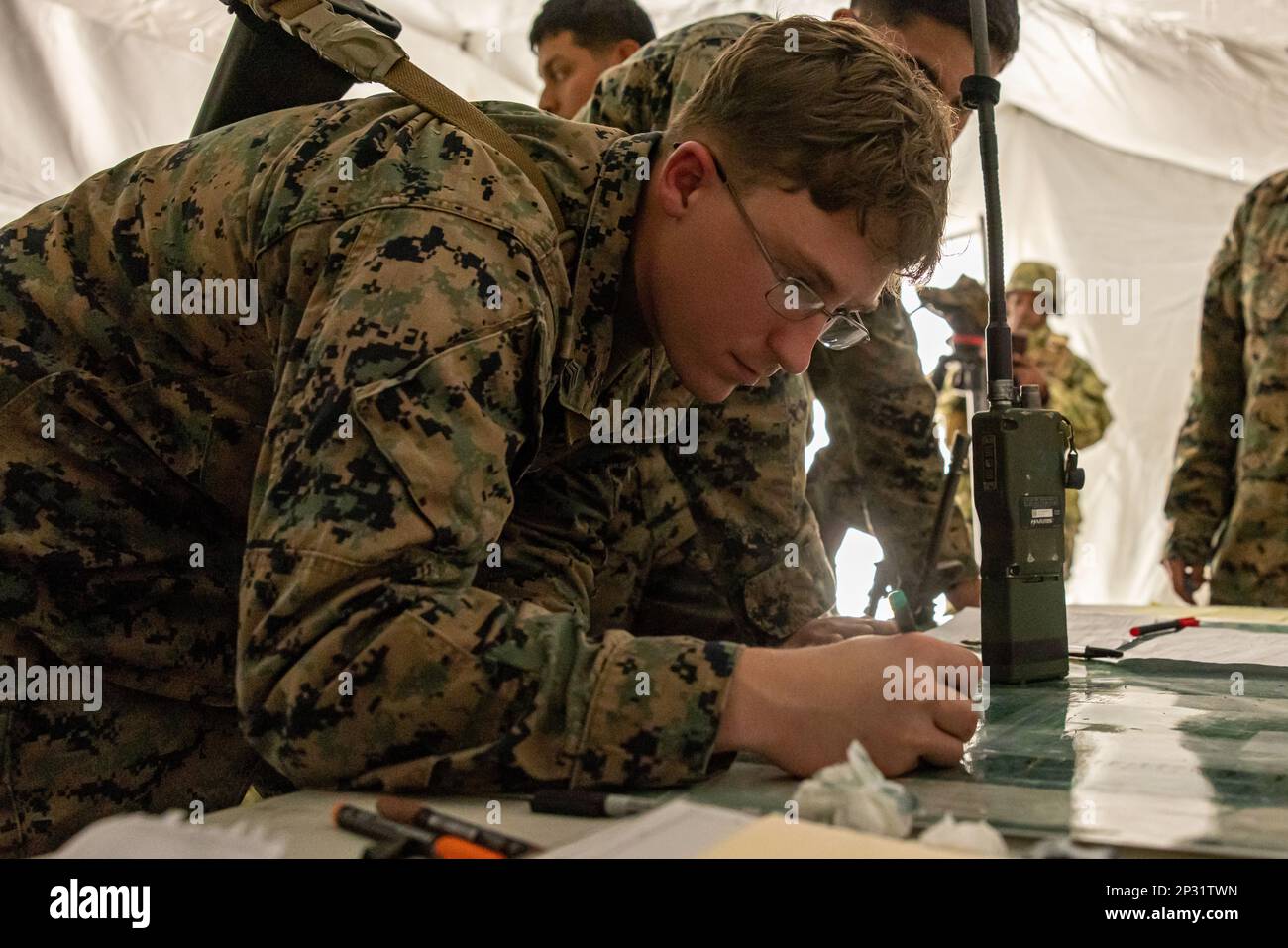 U.S. Marine Corps Sgt. James Lovitz, a combat engineer with 8th ...