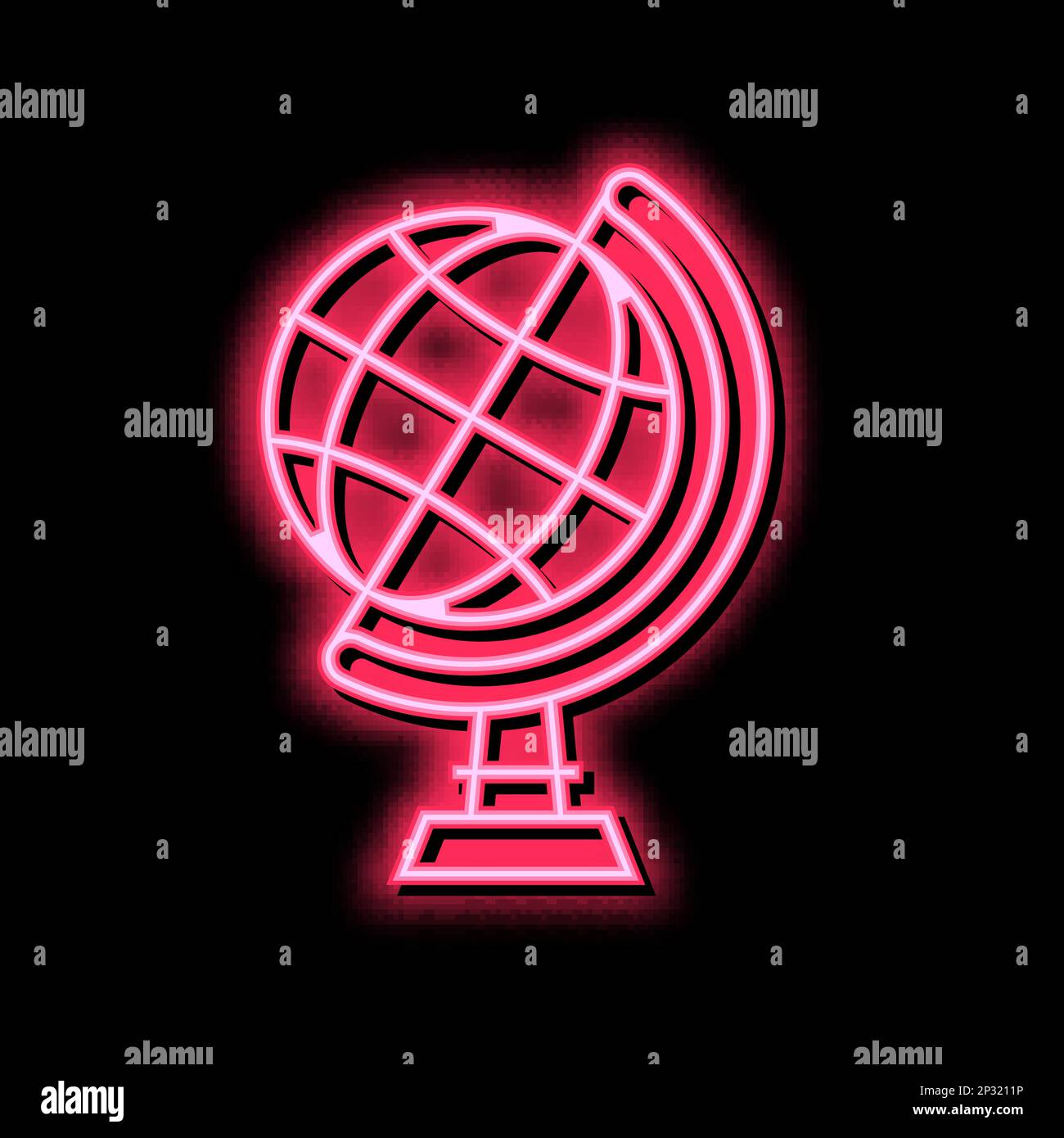 geographic globe neon glow icon illustration Stock Vector Image & Art ...