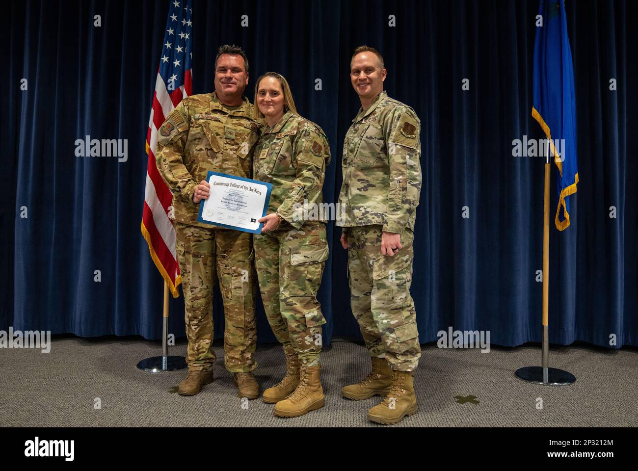 Graduates from the Community College of the Air Force receive their ...