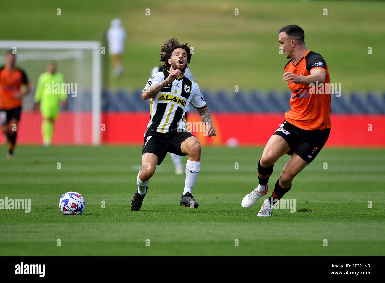 Jonathan Aspropotamitis of the Bulls reacts during the A-League Men's ...