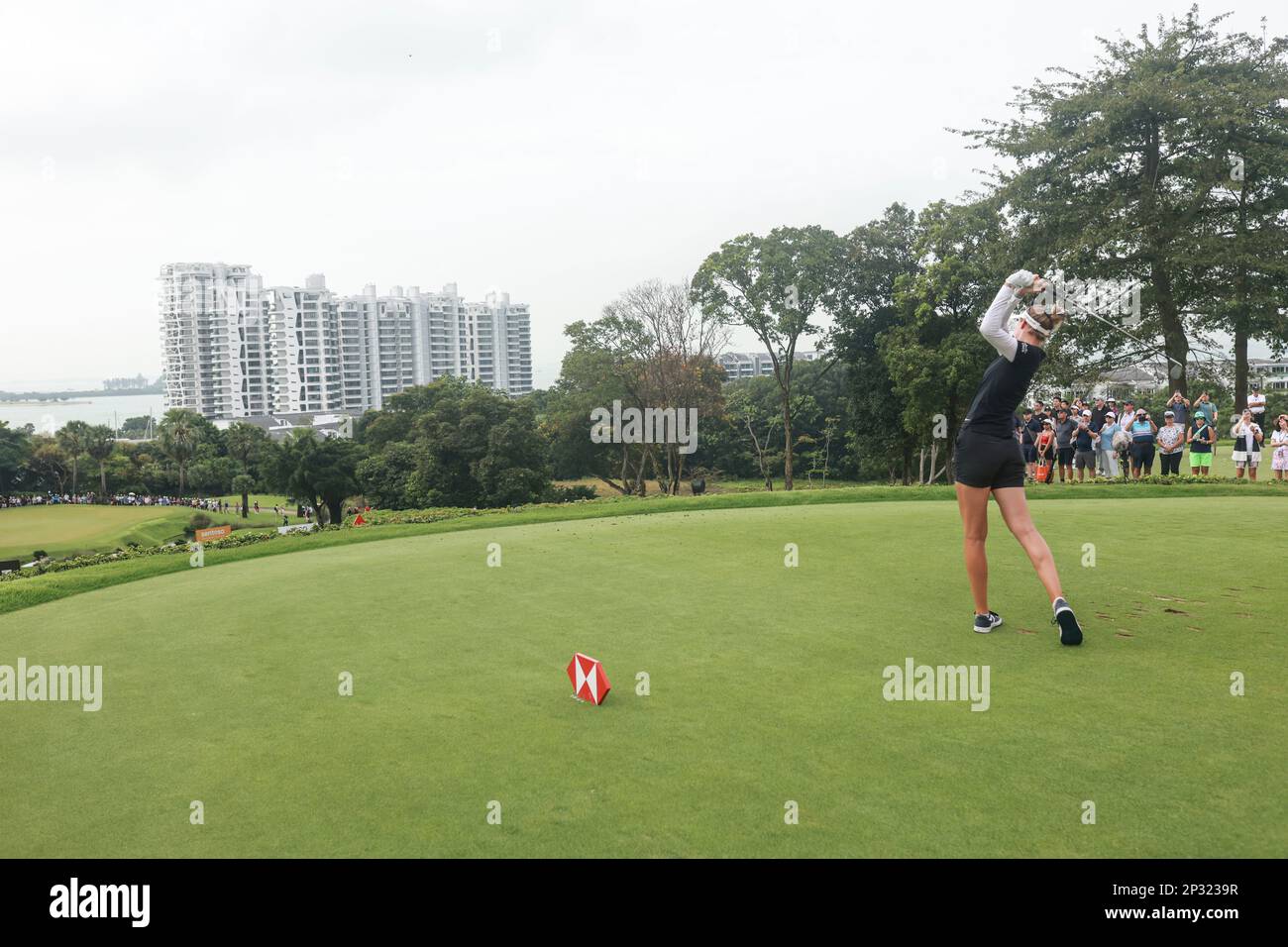 Nelly Korda of the U.S., plays a shot at the HSBC Women's World ...