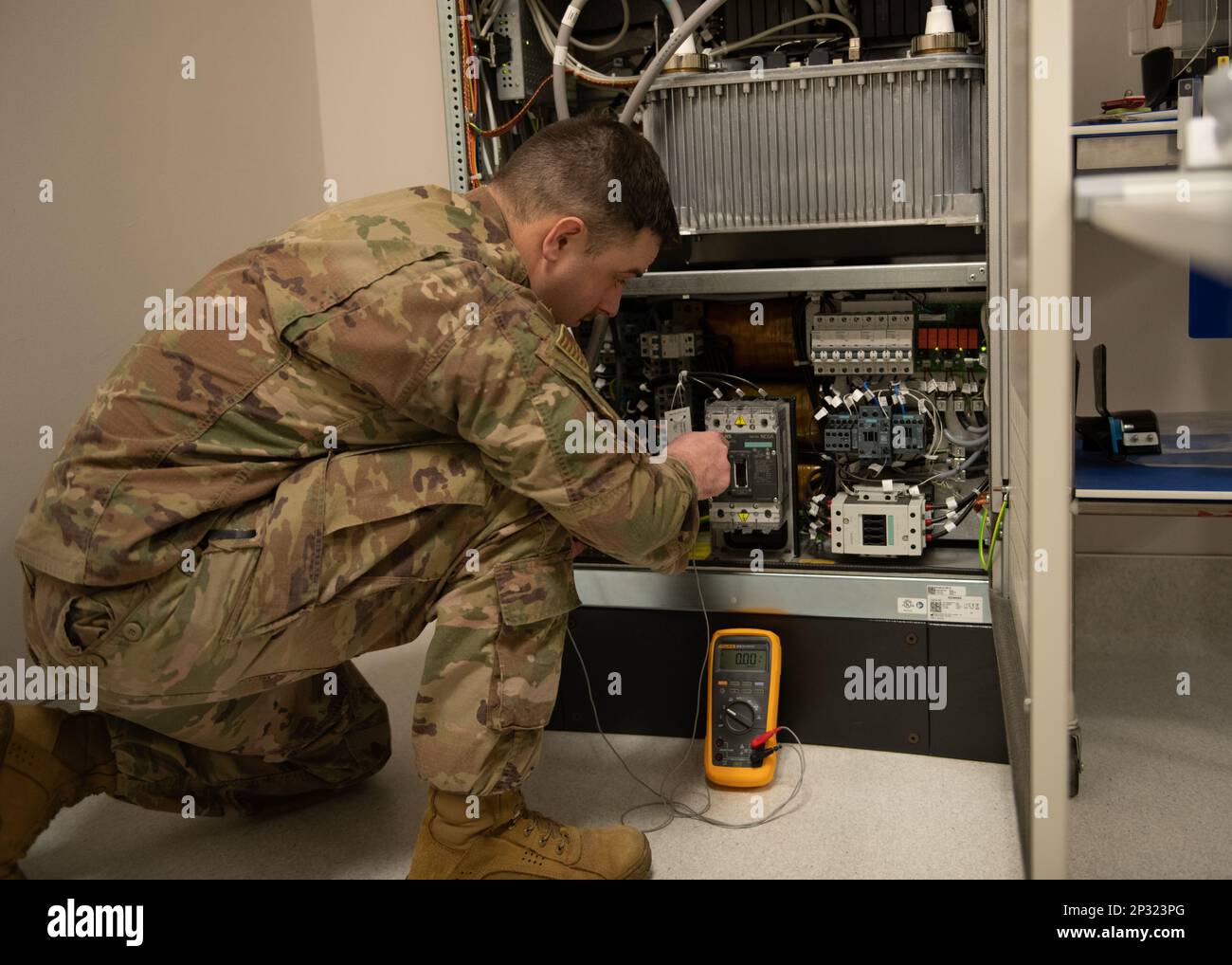U.S. Air Force Staff Sgt. Ian Crump, a biomedical equipment technician ...