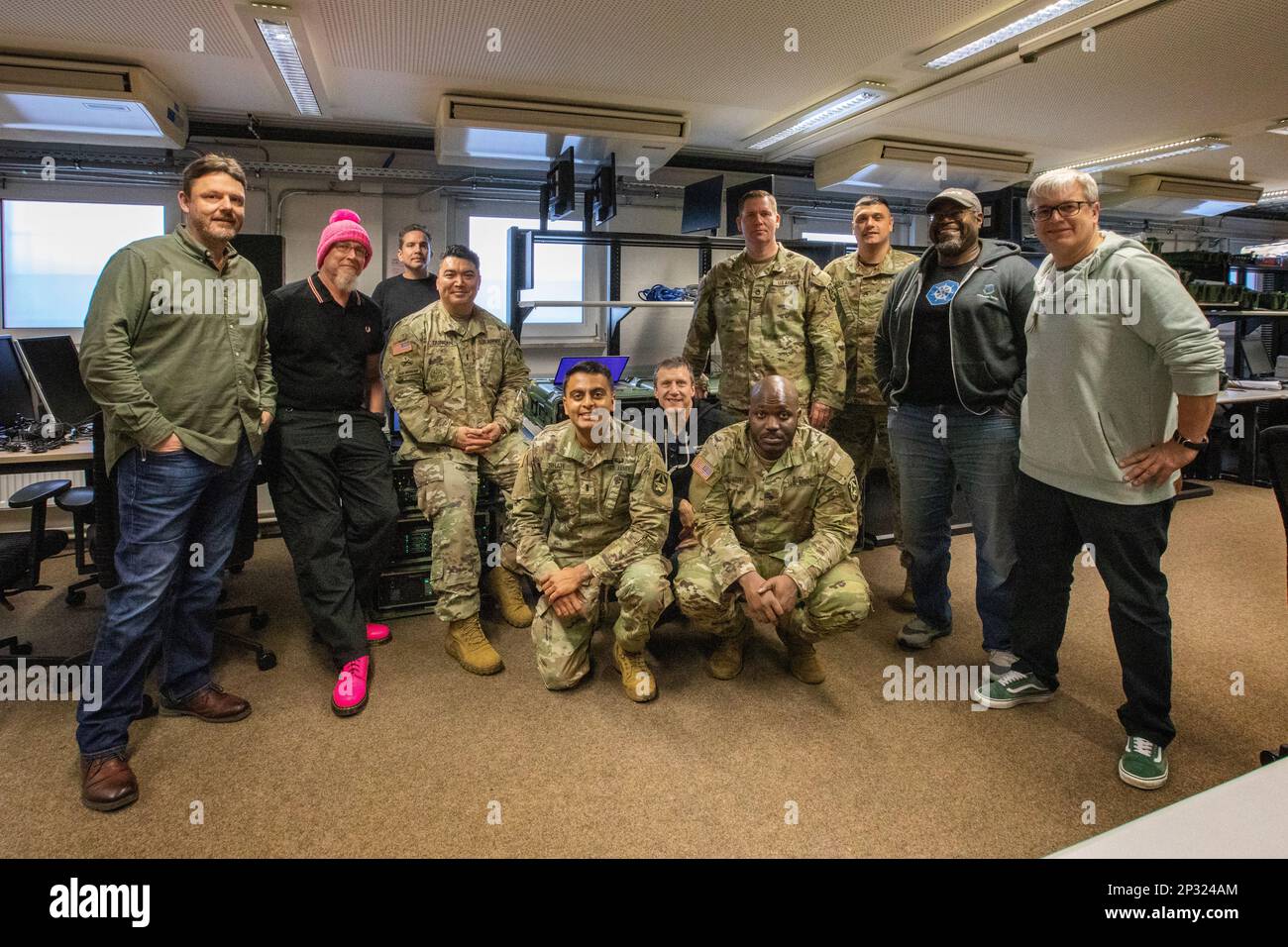 Engineers with the Army Software Factory pose for a photo during a two ...