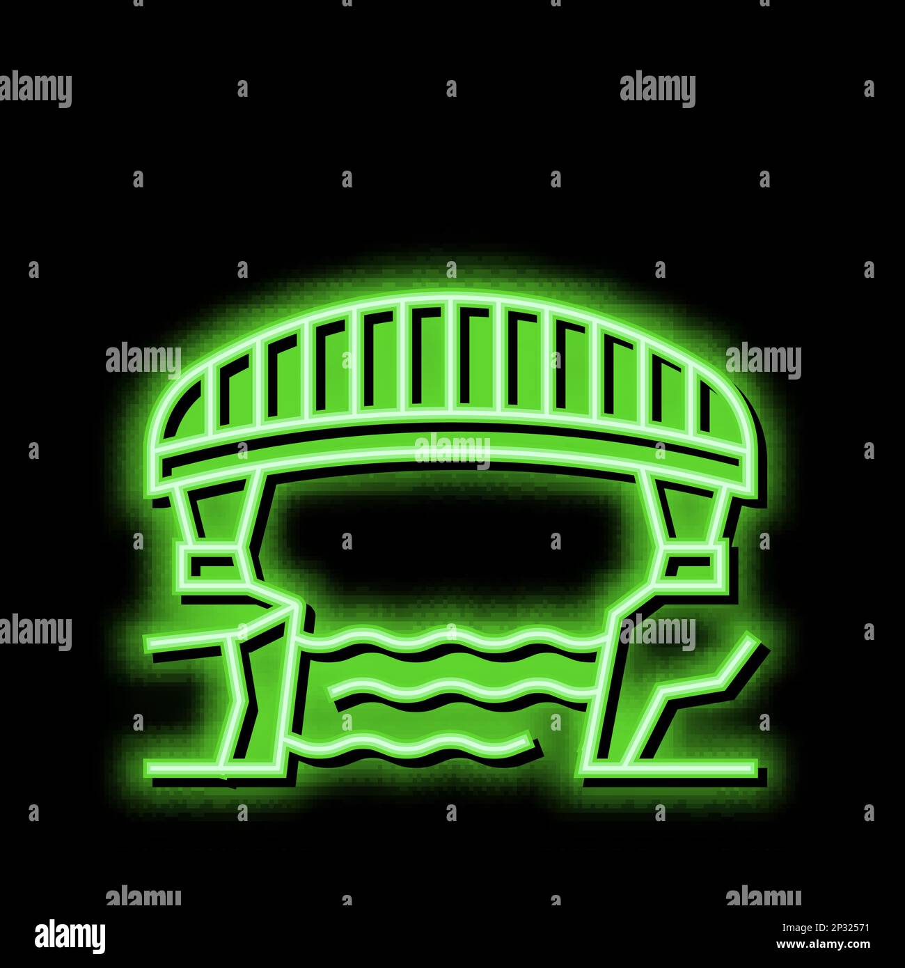 bridge concrete neon glow icon illustration Stock Vector Image & Art ...