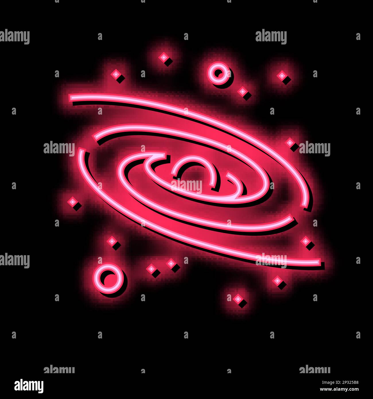 milky way galaxy neon glow icon illustration Stock Vector Image & Art ...