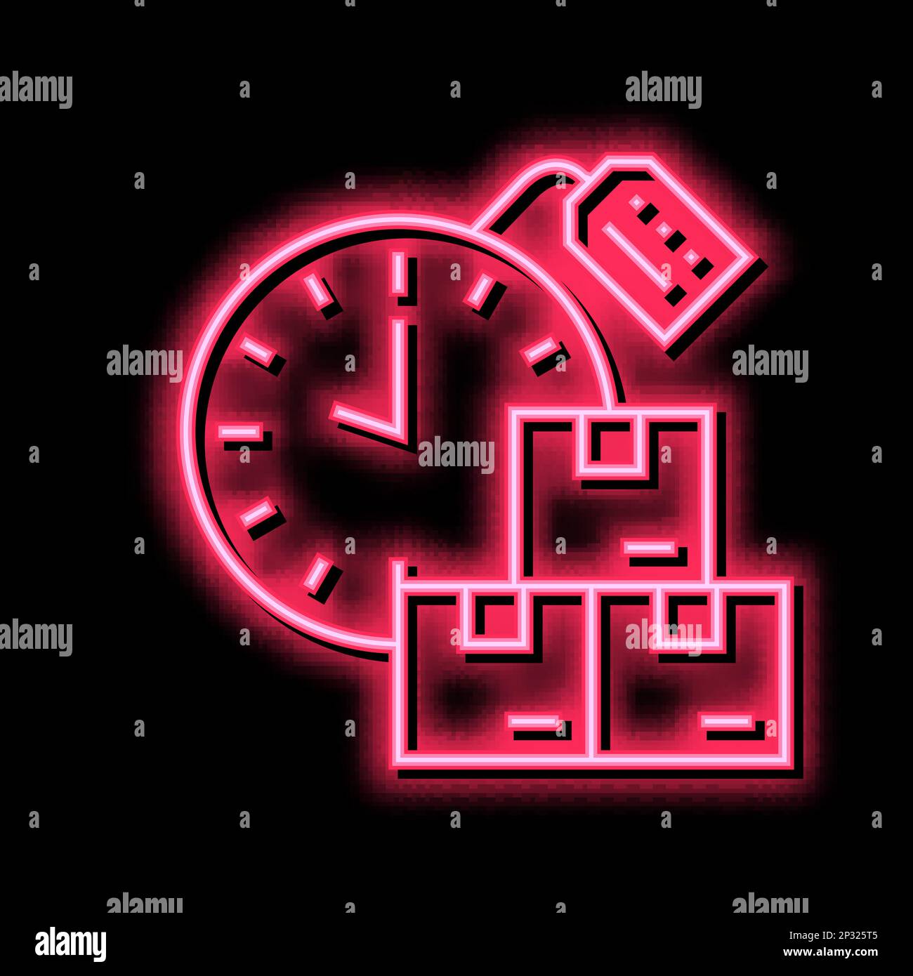 fast order delivery neon glow icon illustration Stock Vector Image ...