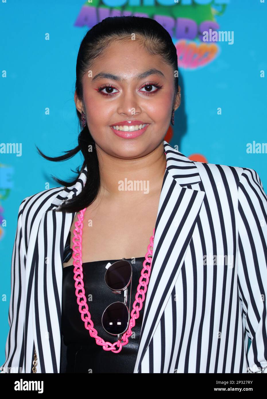Swayam Bhatia arrives at The 2023 Nickelodeon Kids Choice Awards held ...