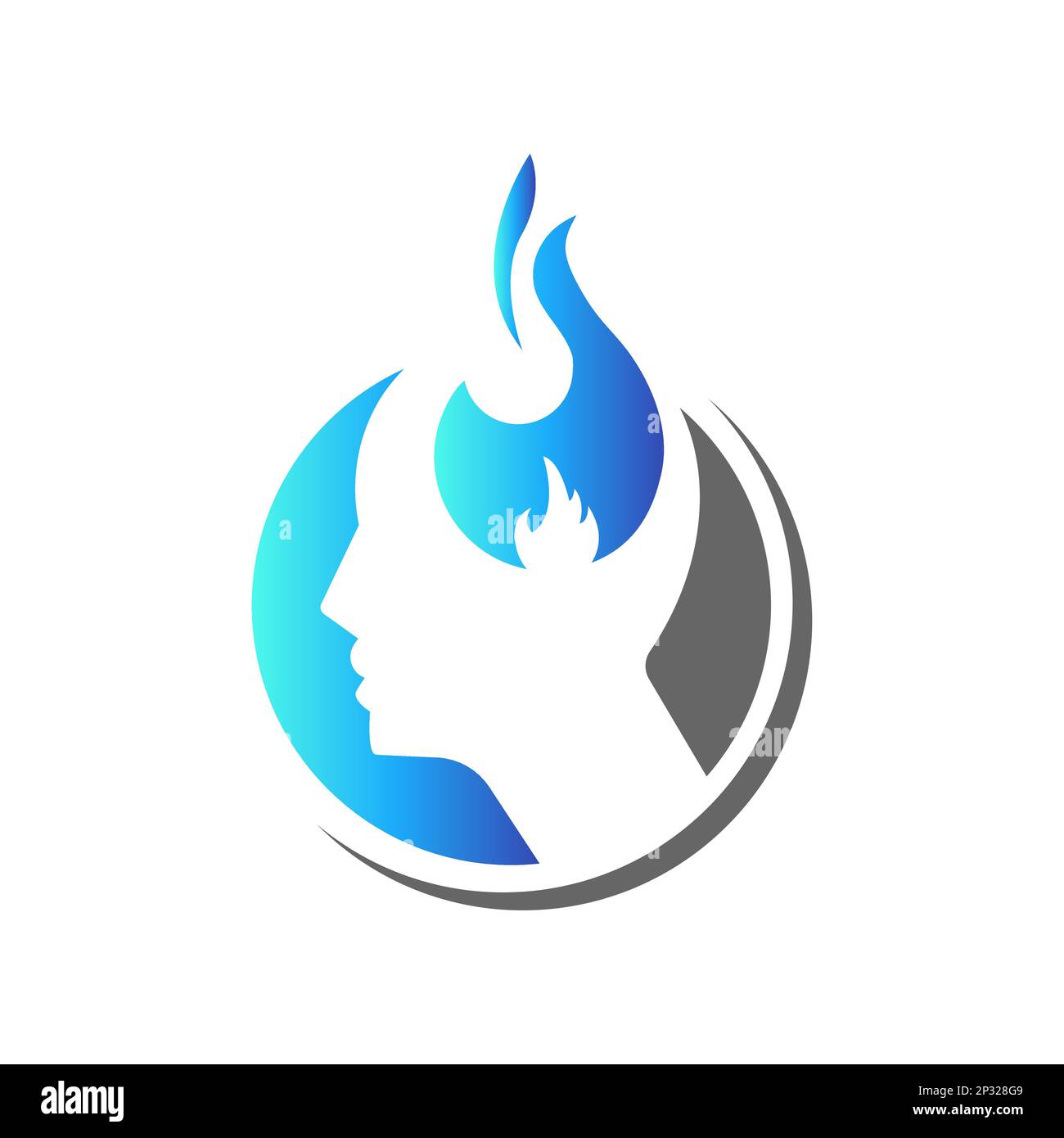 Mental Health Line Icon Positive Mind Wellbeing Concept Linear
