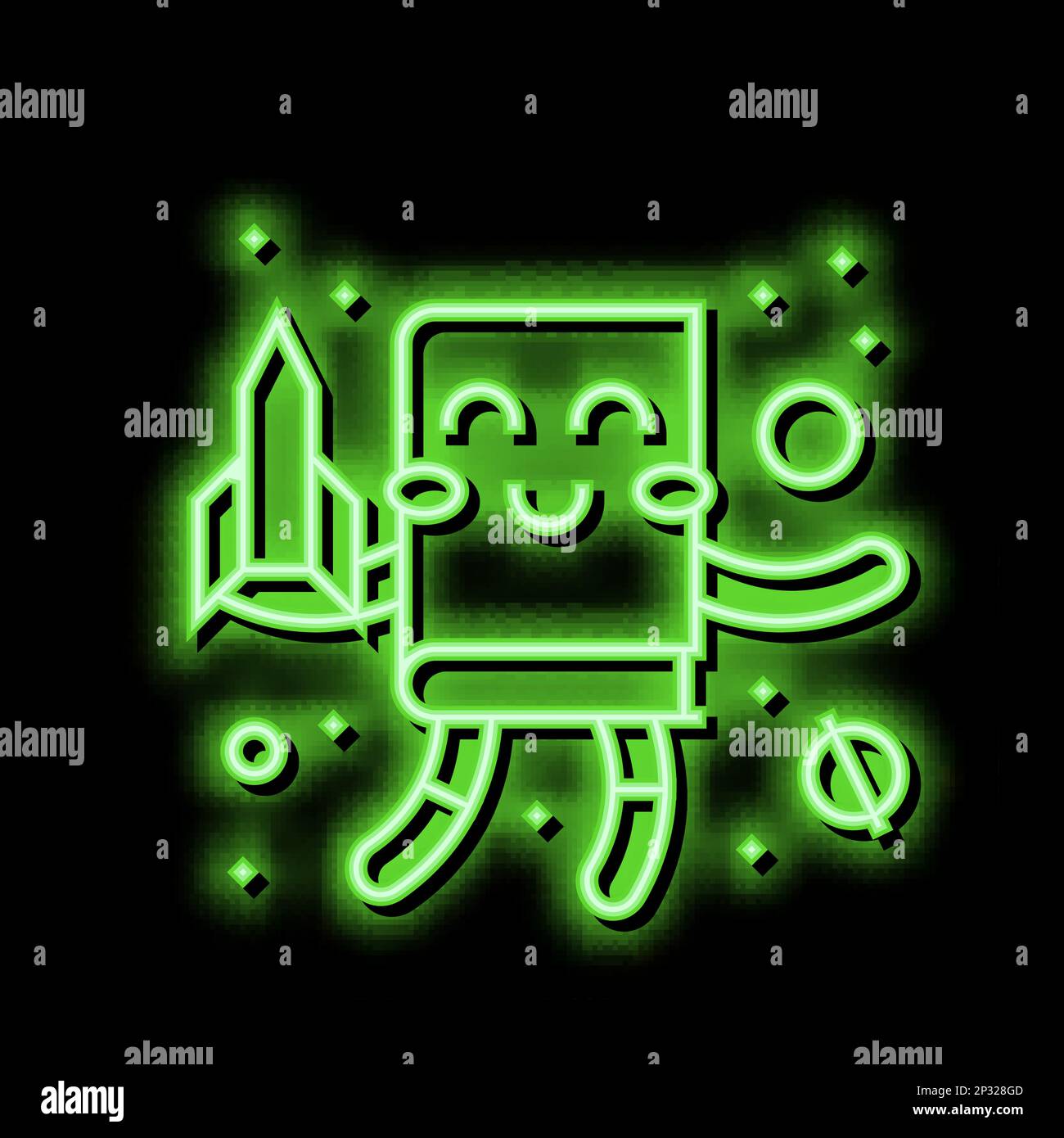 fantasy fiction neon glow icon illustration Stock Vector Image & Art ...