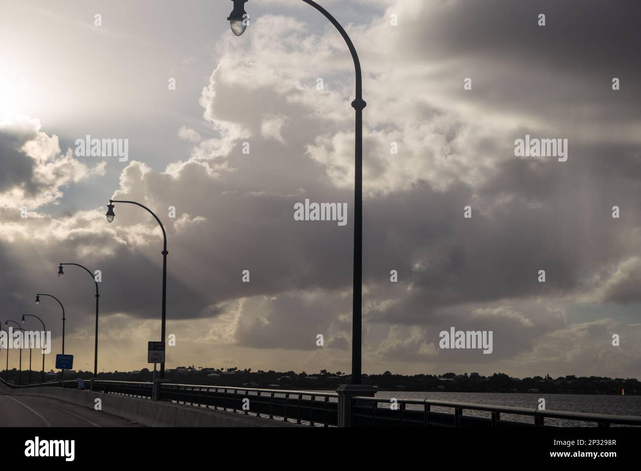 Bridge over the causeway with no cars Stock Photo - Alamy