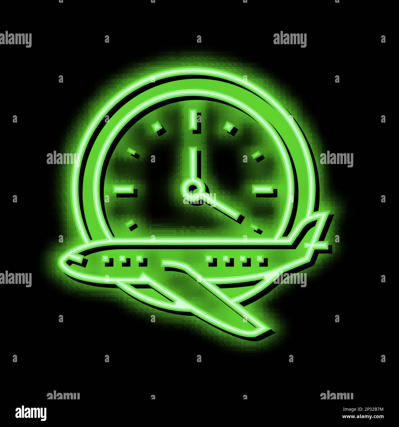 flight hours school neon glow icon illustration Stock Vector Image ...