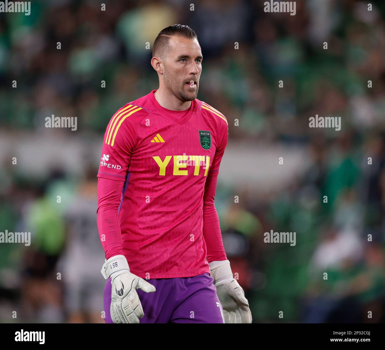 March 4, 2023: Austin FC goalkeeper Brad Stuver (1) during an MLS ...
