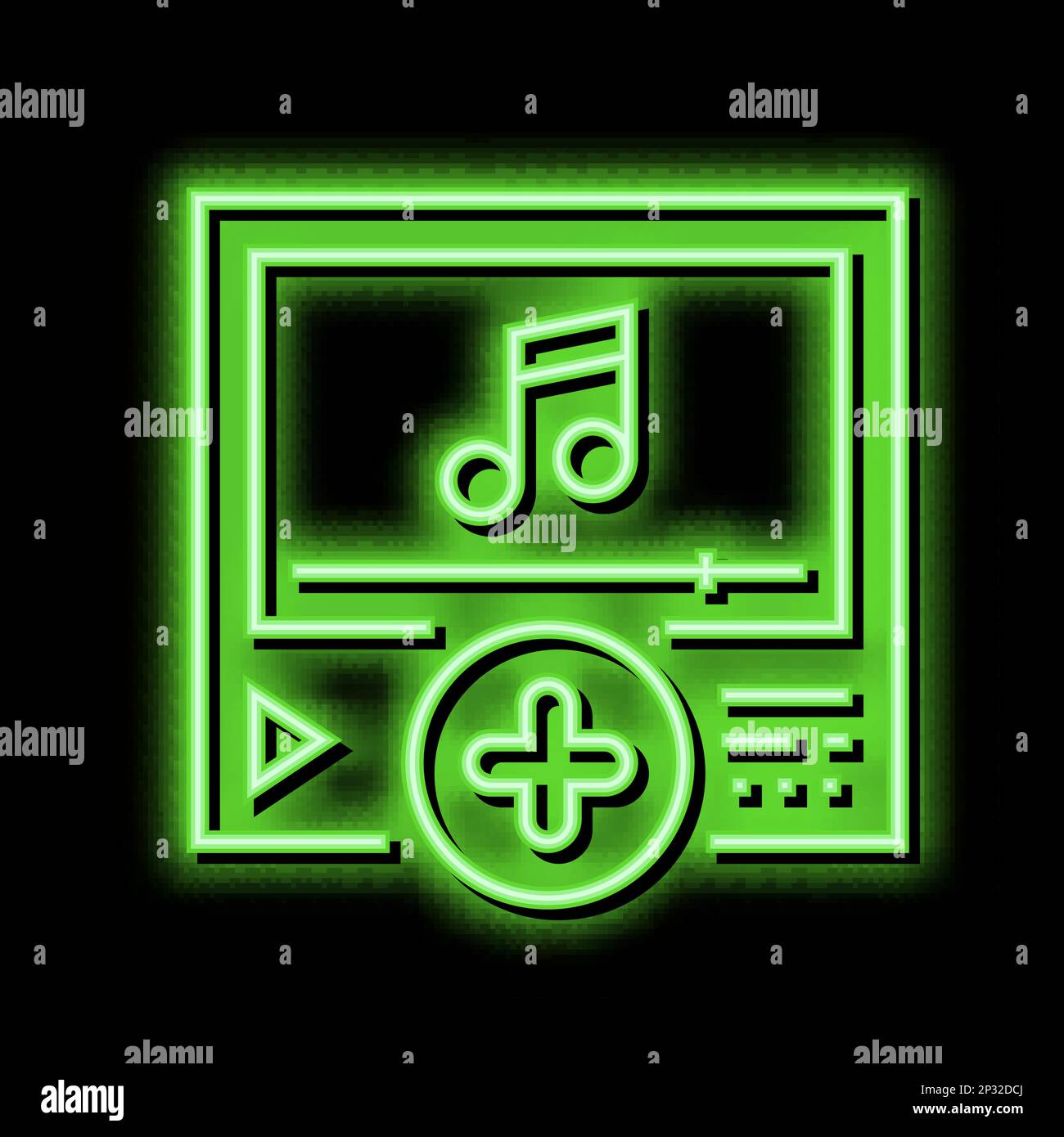 music content ugc neon glow icon illustration Stock Vector Image & Art ...