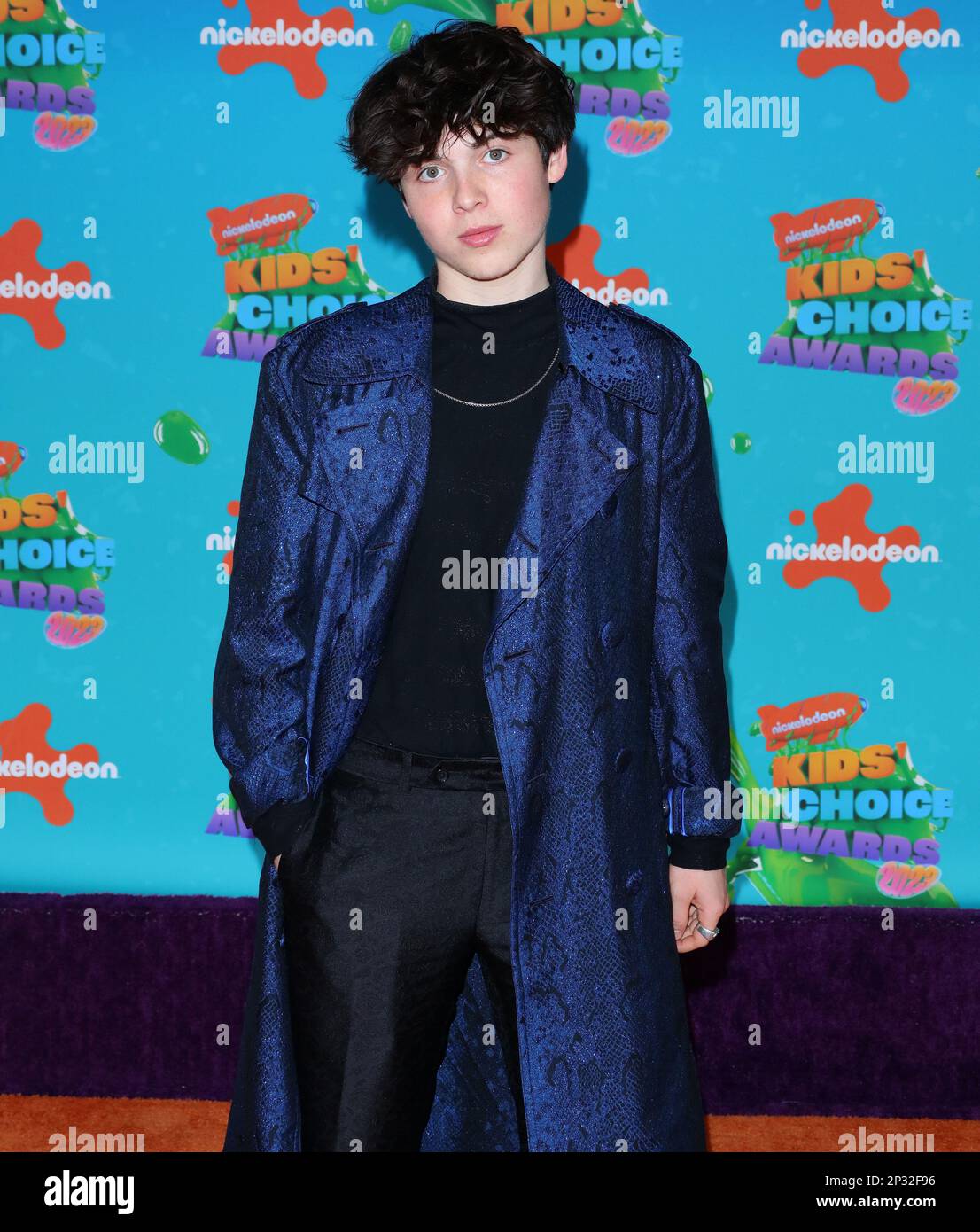 Brady Noon arrives at The 2023 Nickelodeon Kids Choice Awards held at ...