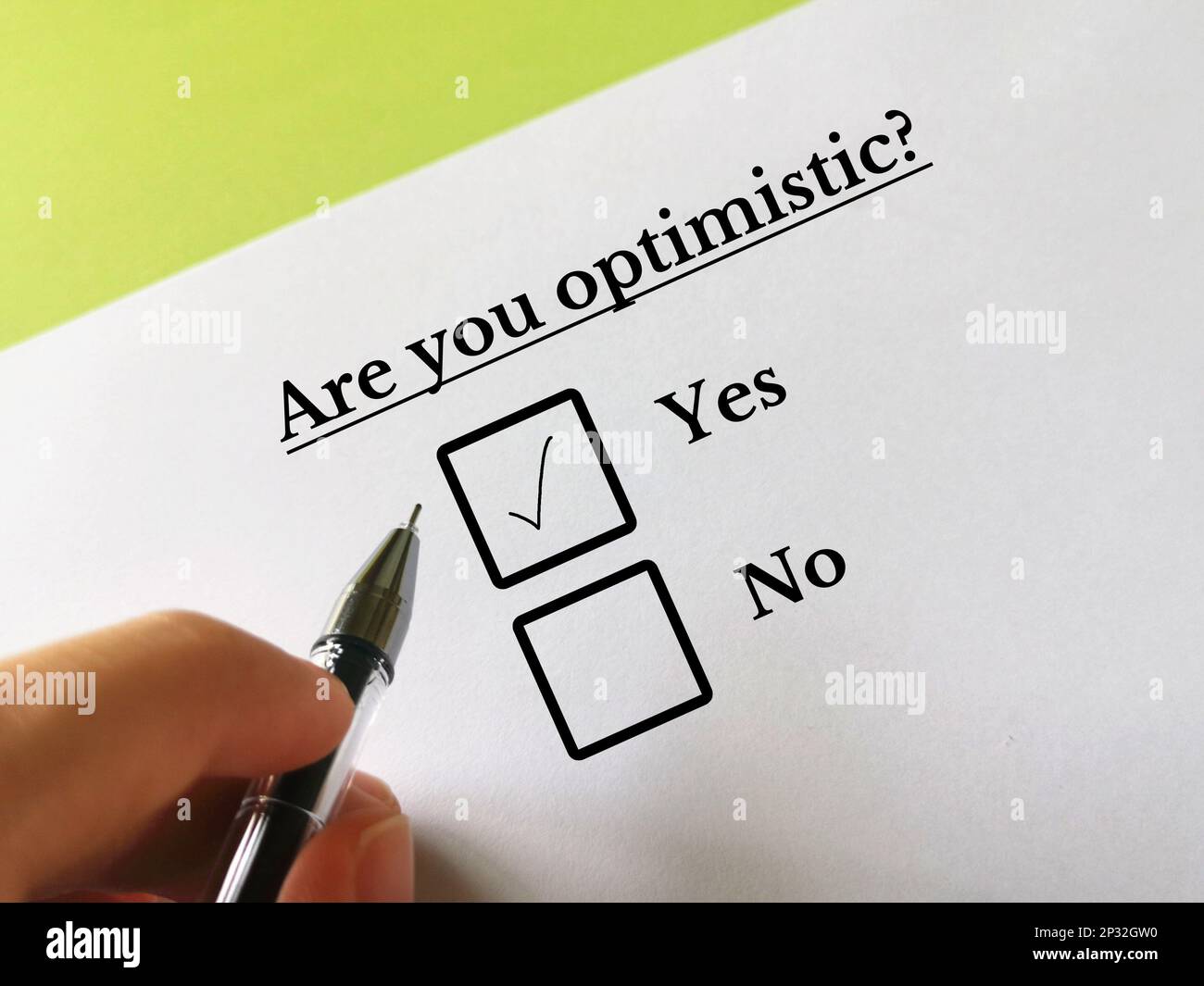 One person is answering question. He thinks he is optimistic Stock ...