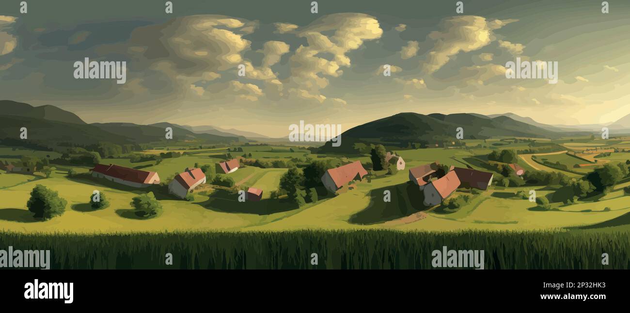 Landscapes of tuscany Stock Vector Images - Alamy