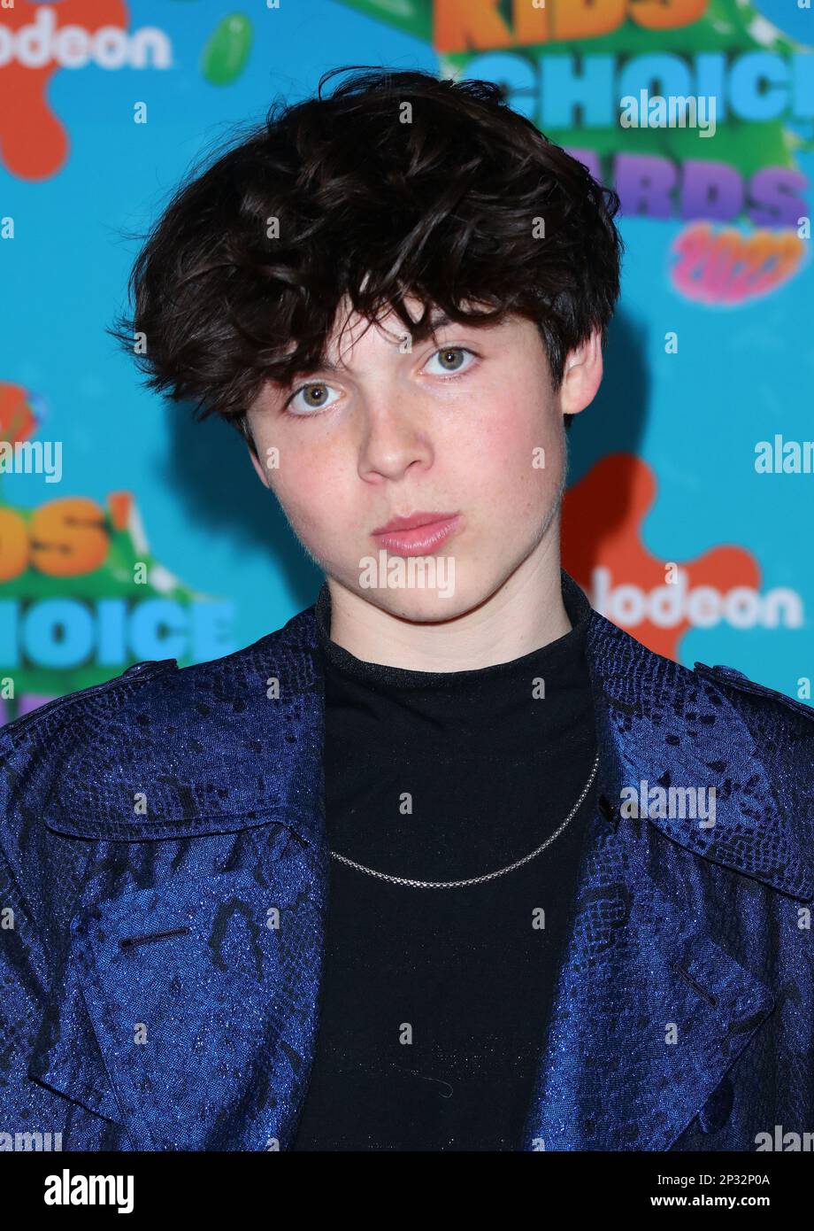 Brady Noon arrives at The 2023 Nickelodeon Kids Choice Awards held at ...