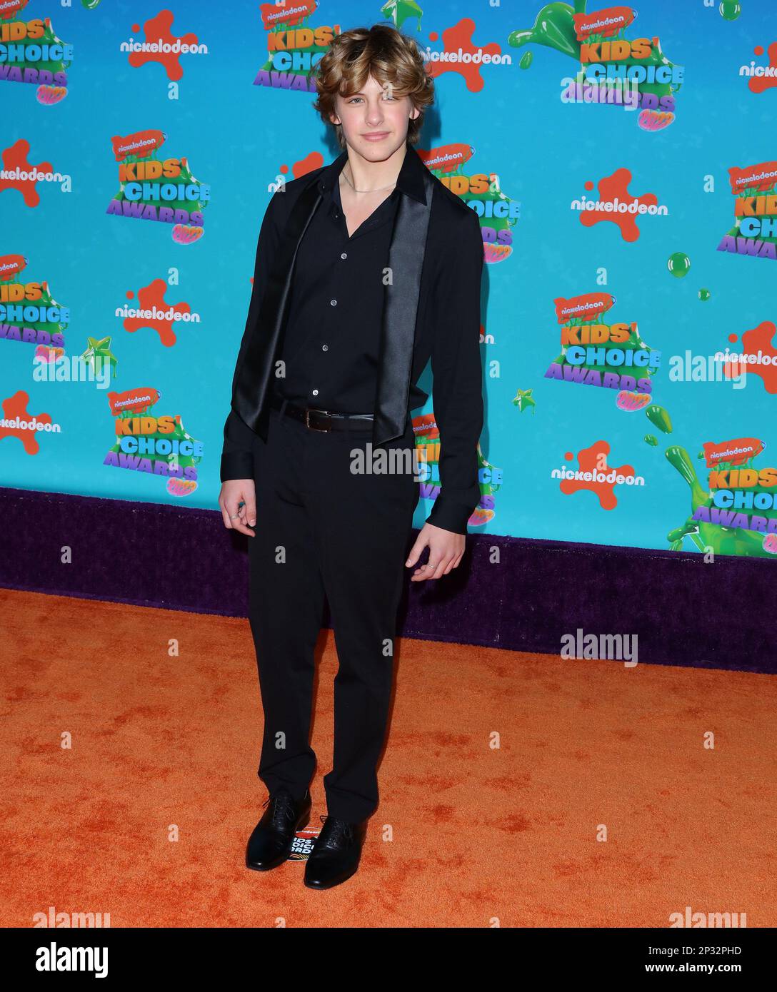 Jensen Gering arrives at The 2023 Nickelodeon Kids Choice Awards held ...