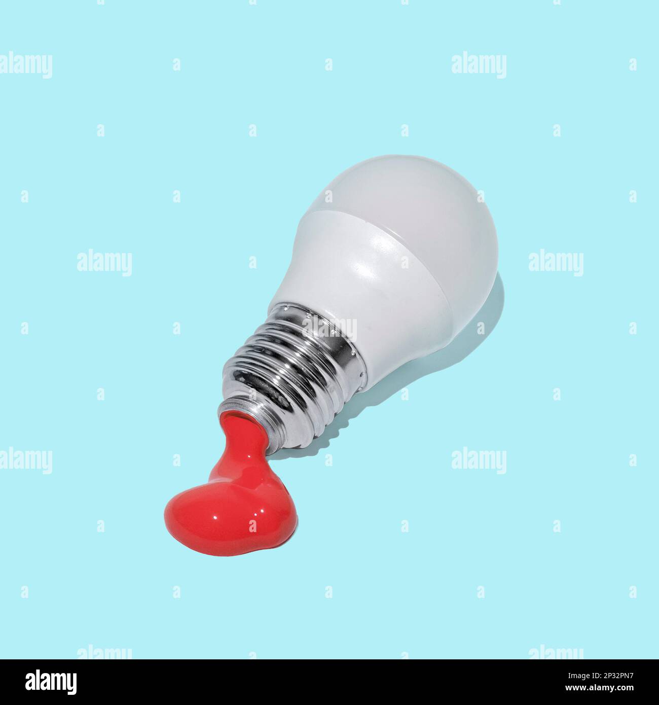 A crazy light bulb and a tube of leaking paint were surreal. The idea ...