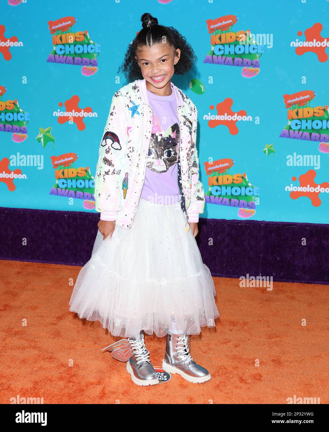 Madison Skye Validum arrives at The 2023 Nickelodeon Kids Choice Awards held at The Microsoft ...