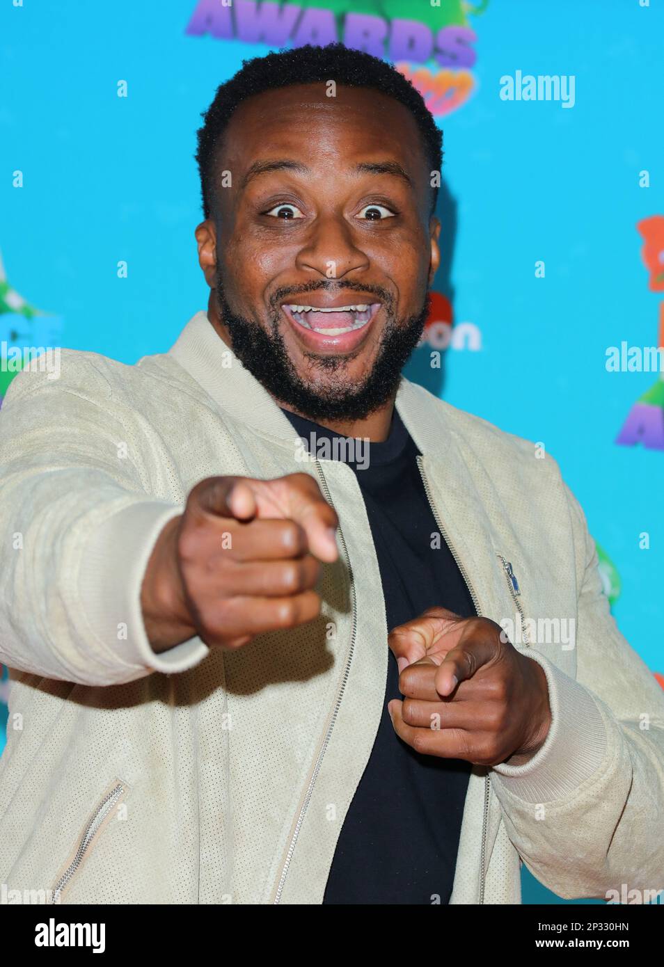 Baby E arrives at The 2023 Nickelodeon Kids Choice Awards held at The ...