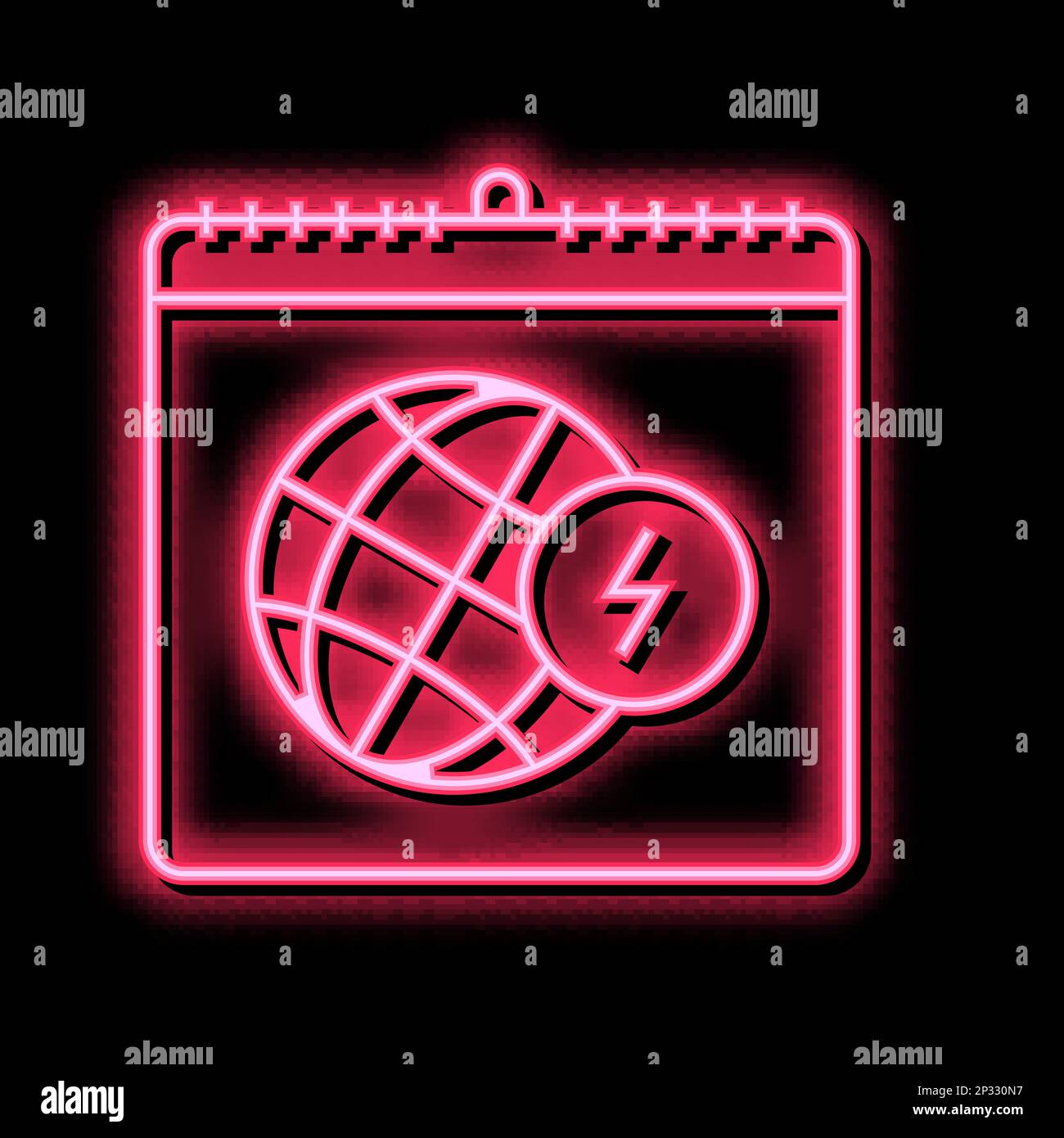 earth day neon glow icon illustration Stock Vector Image & Art - Alamy