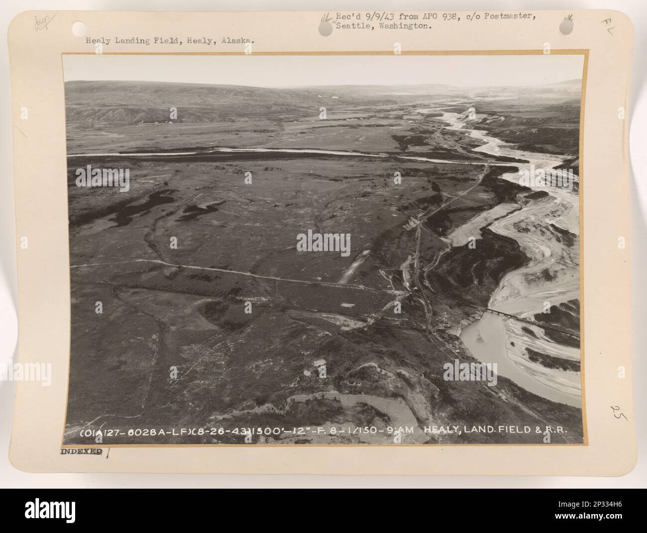Landing Fields - Alaska - Healy Landing Field, Aerial Photograph Stock ...