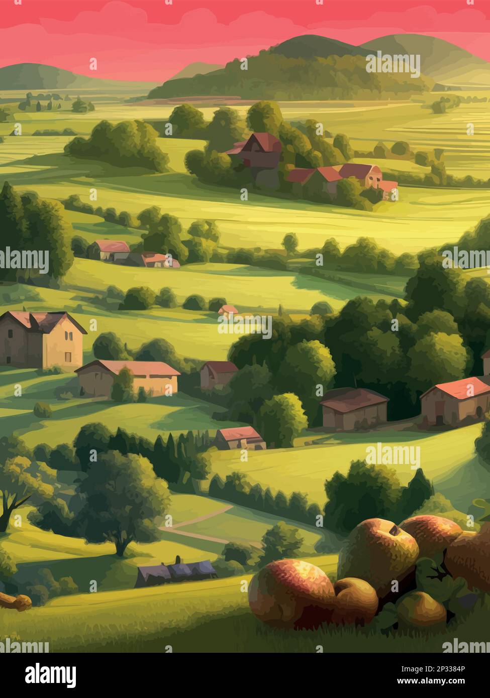 Lower village Stock Vector Images - Alamy