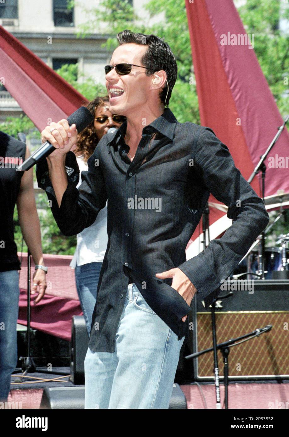 Marc Anthony performs live for a CBS Morning Show taping in New York ...