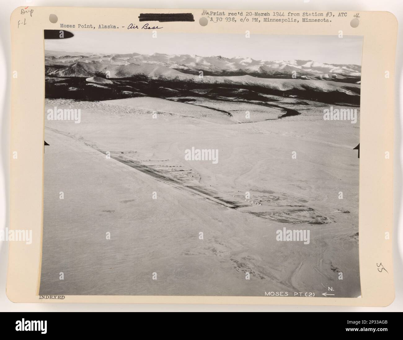 Landing Fields - Alaska - Moses Point, Aerial Photograph Stock Photo ...