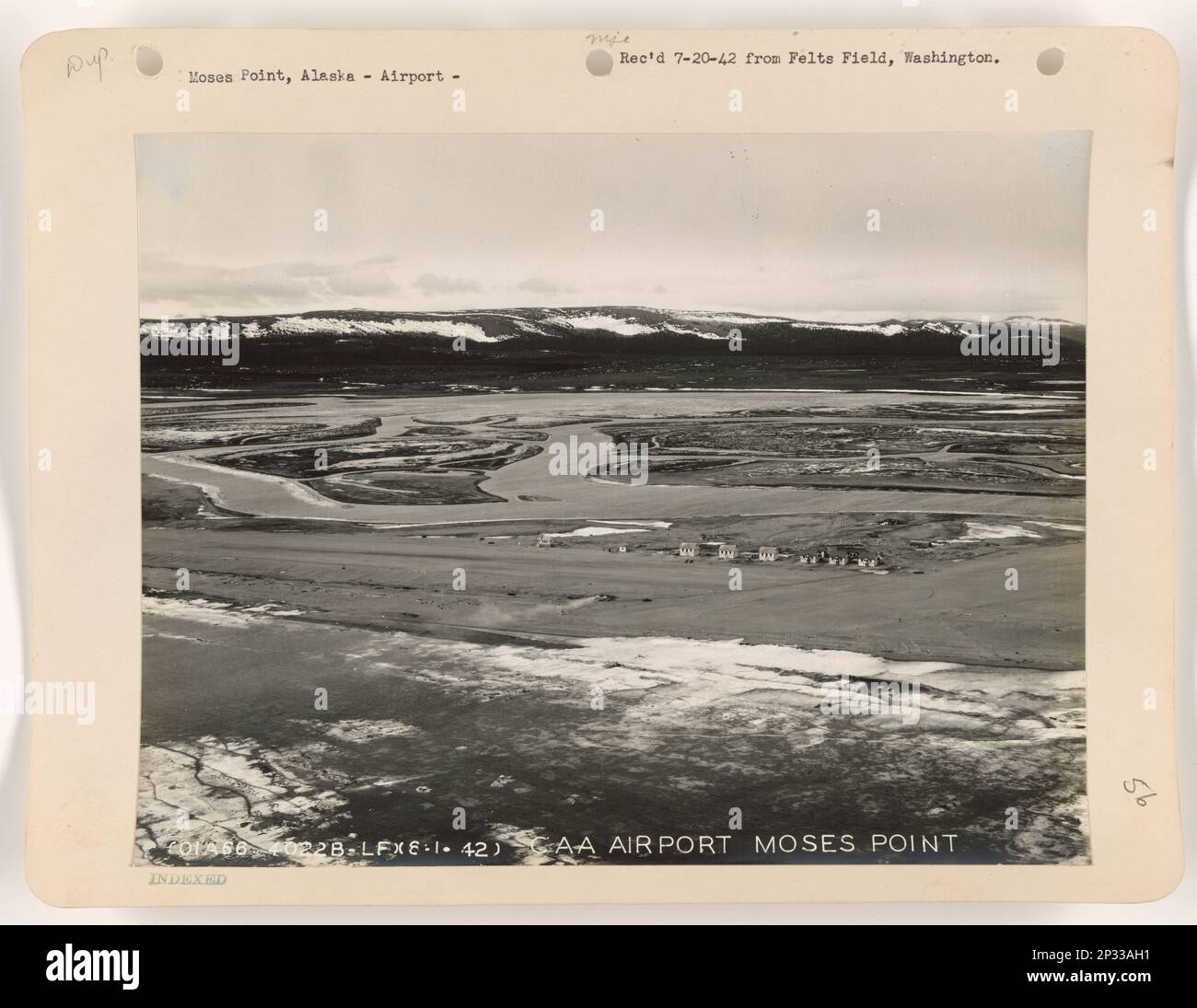 Landing Fields - Alaska - Moses Point, Aerial Photograph Stock Photo ...