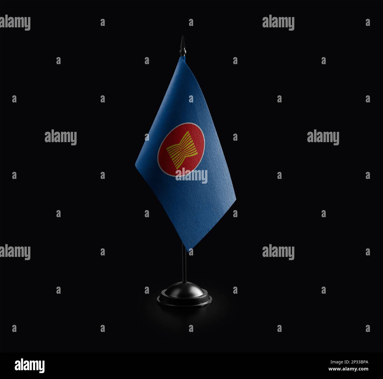 Small national flag of the ASEAN on a black background Stock Photo - Alamy