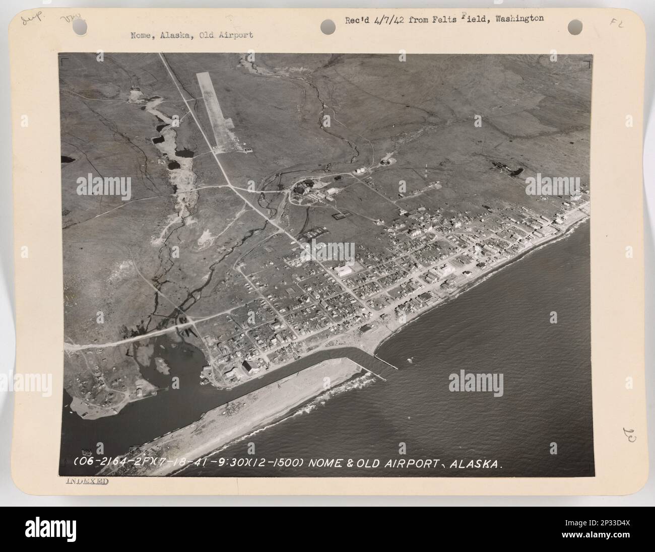 Landing Fields - Alaska - Nome, Aerial Photograph Stock Photo - Alamy