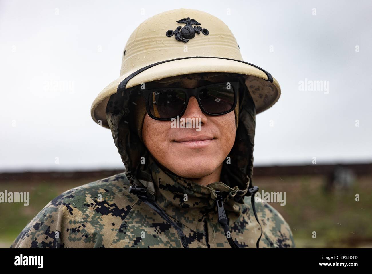 U.S. Marine Corps Lance Cpl. Christan Godinez, a range coach with Bravo ...
