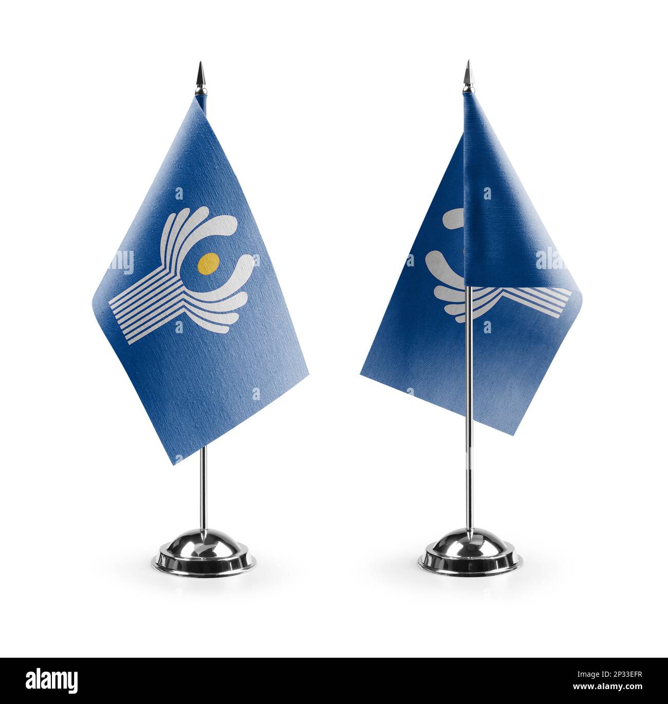 Small national flags of the CIS on a white background Stock Photo - Alamy