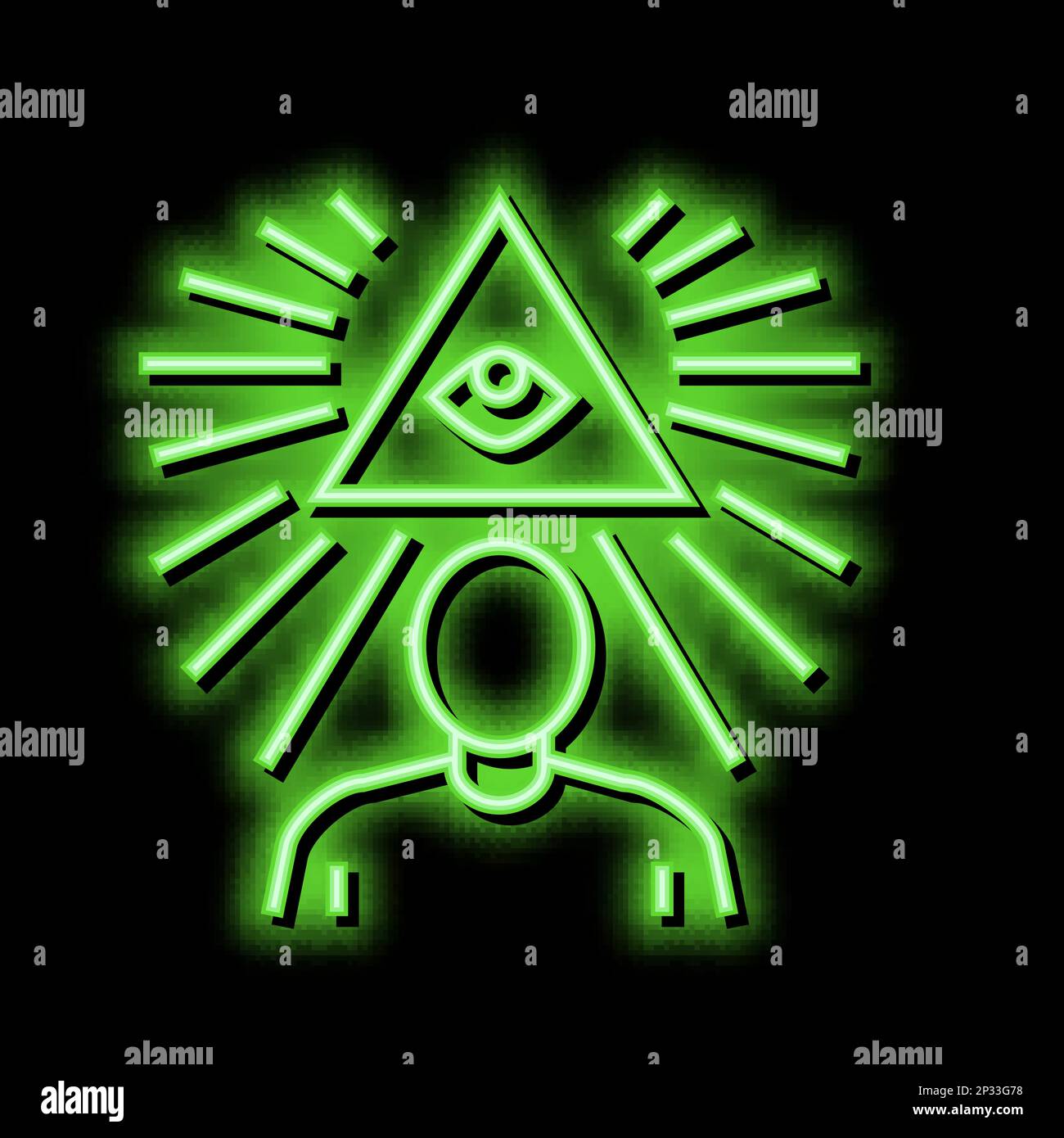 mindfulness soft skill neon glow icon illustration Stock Vector Image ...