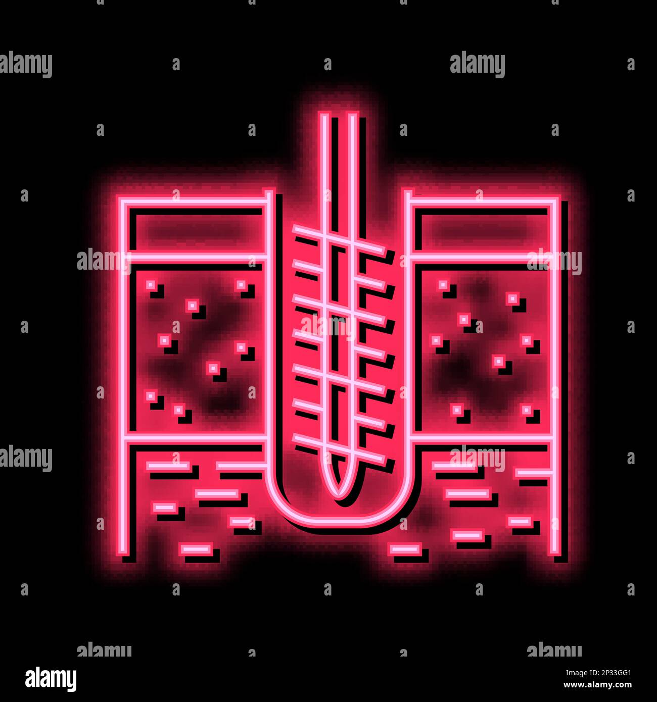 ground drilling neon glow icon illustration Stock Vector Image & Art ...