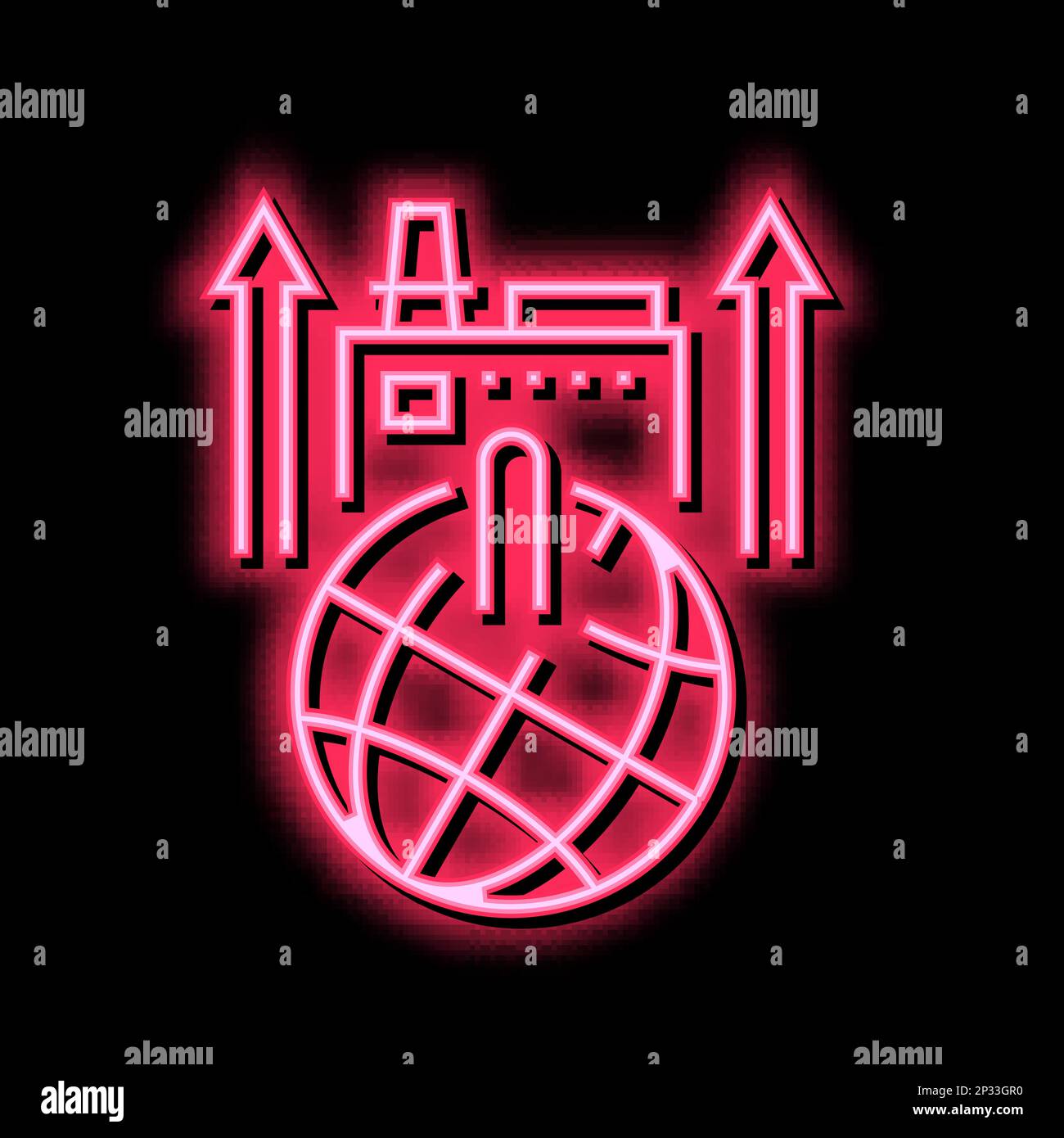 growth building of industrial factories color icon vector illustration ...