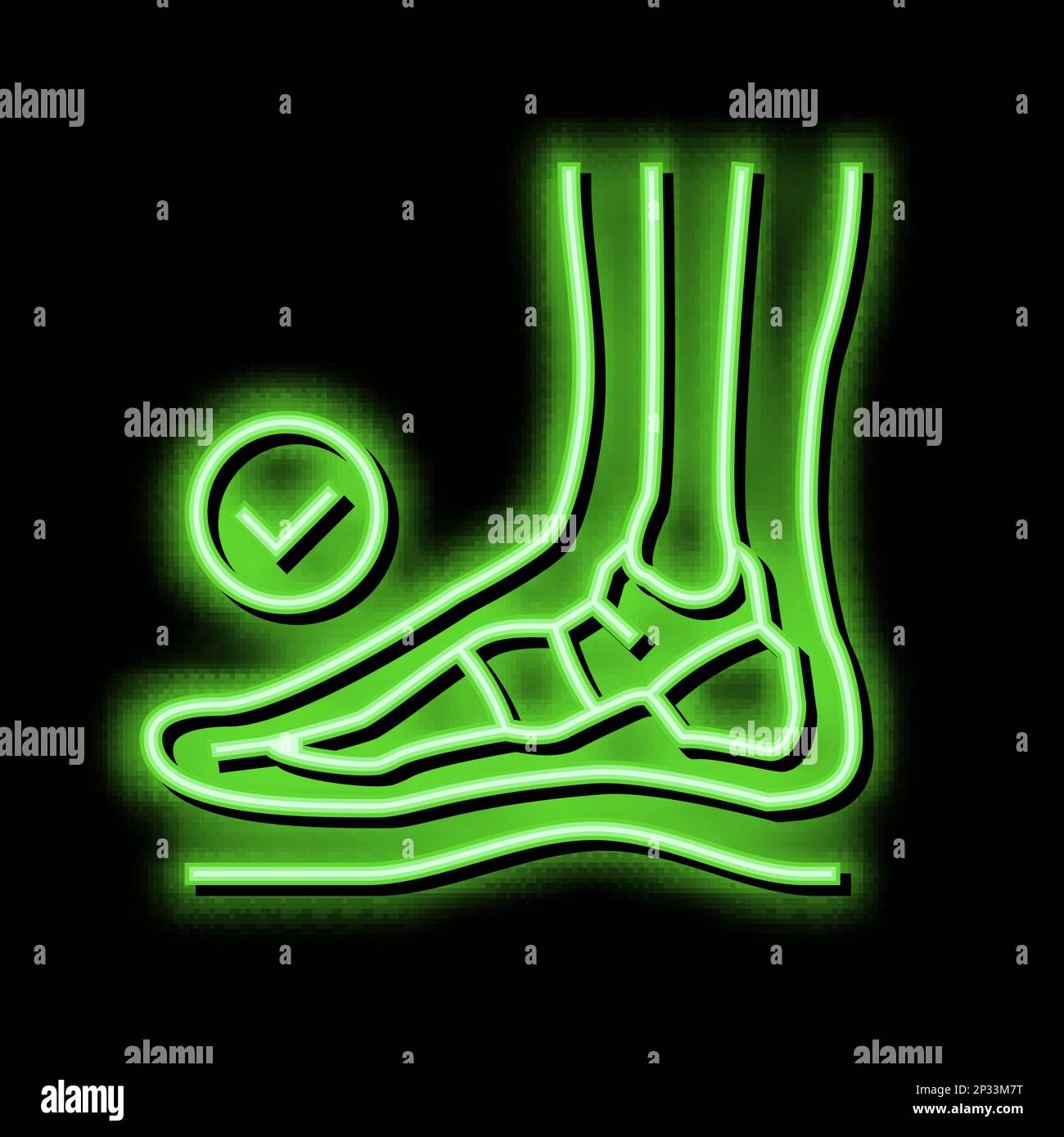 healthy bone feet neon glow icon illustration Stock Vector Image & Art ...